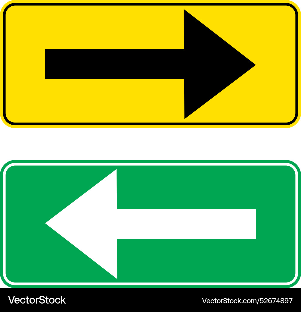 Arrow sign left right isolated Royalty Free Vector Image
