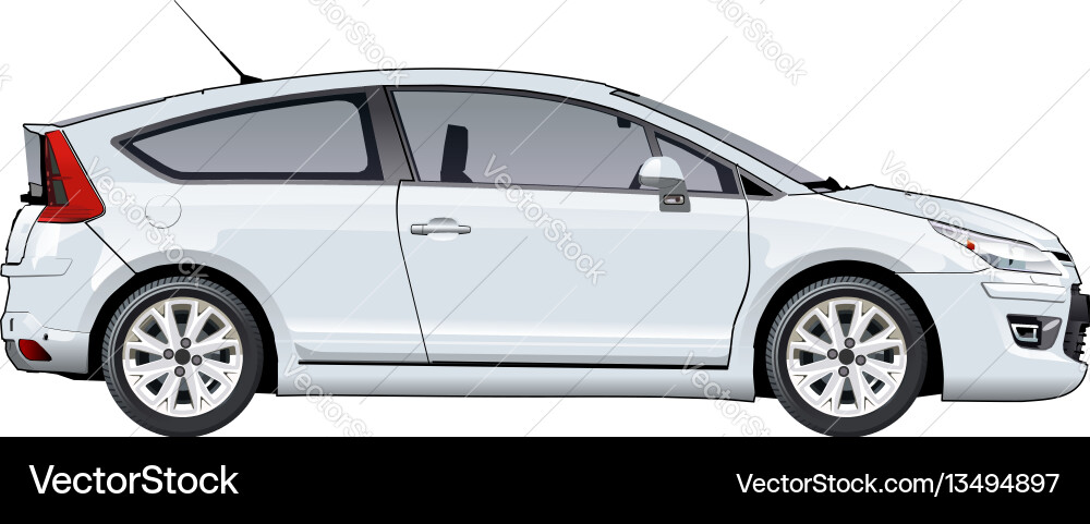 Car template isolated on white Royalty Free Vector Image