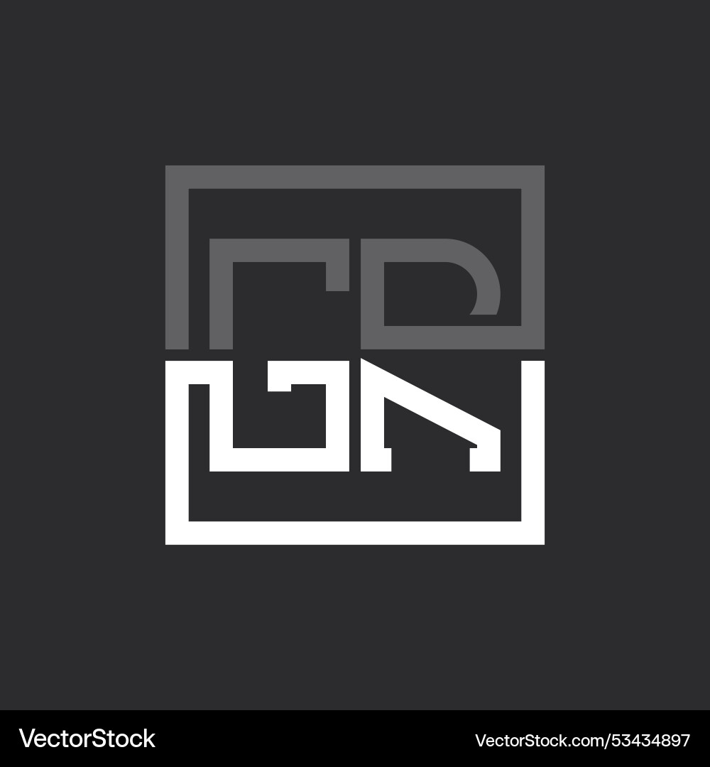 Creative modern minimalist gr letter logo design Vector Image
