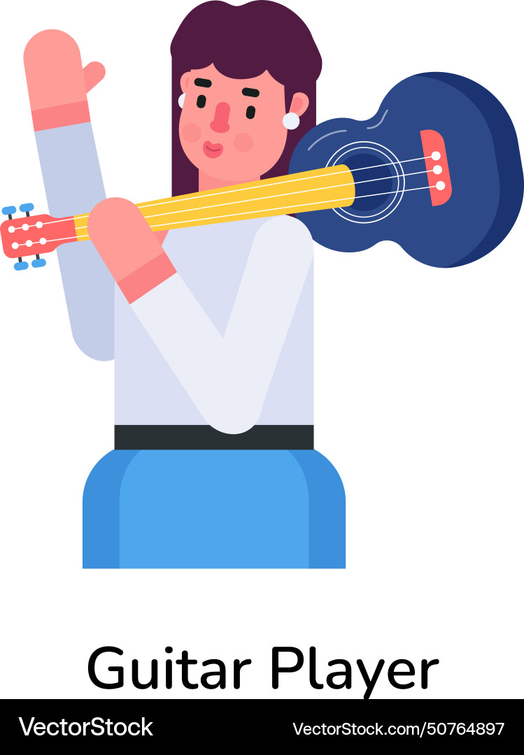 Guitar player Royalty Free Vector Image - VectorStock