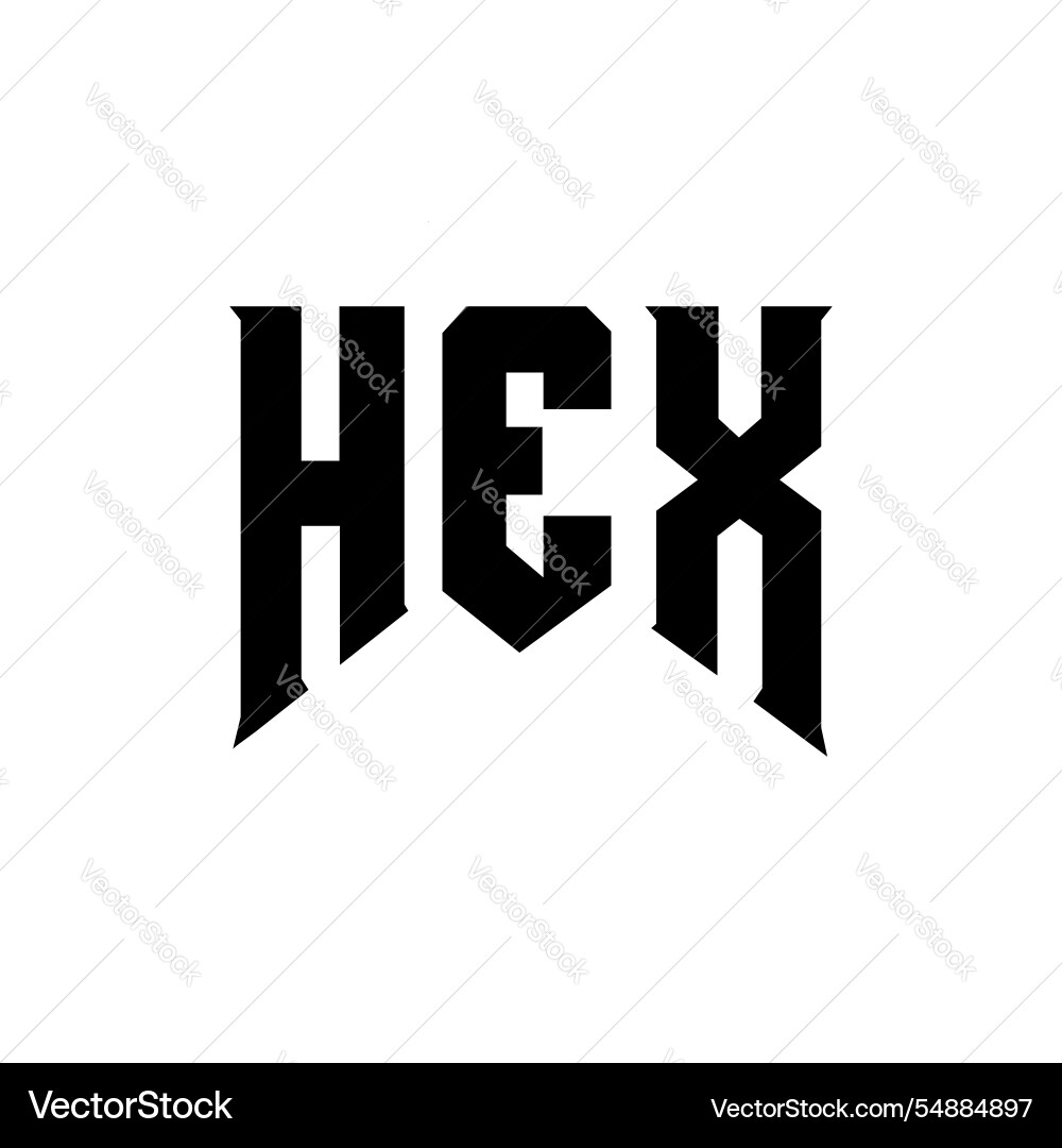 Hex letter logo design for technology company Vector Image