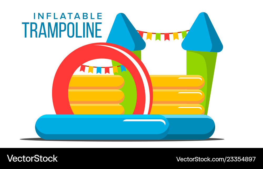 Inflatable trampoline playground toy Royalty Free Vector