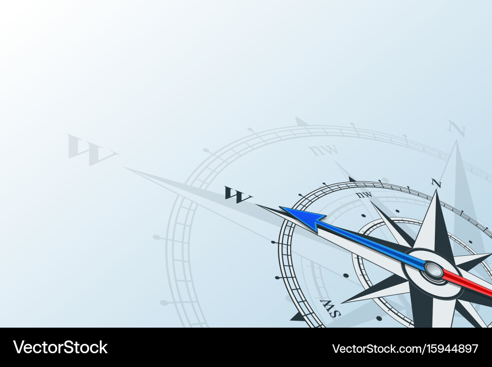 West Compass Background Royalty Free Vector Image