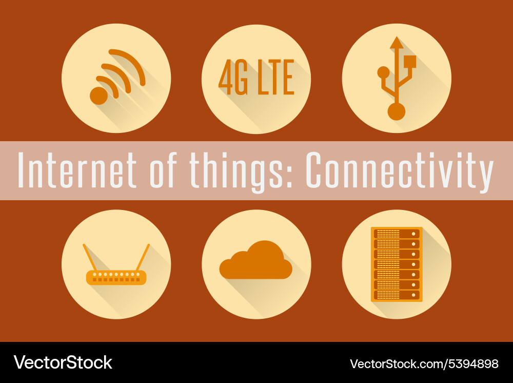 Iot - connectivity Royalty Free Vector Image - VectorStock