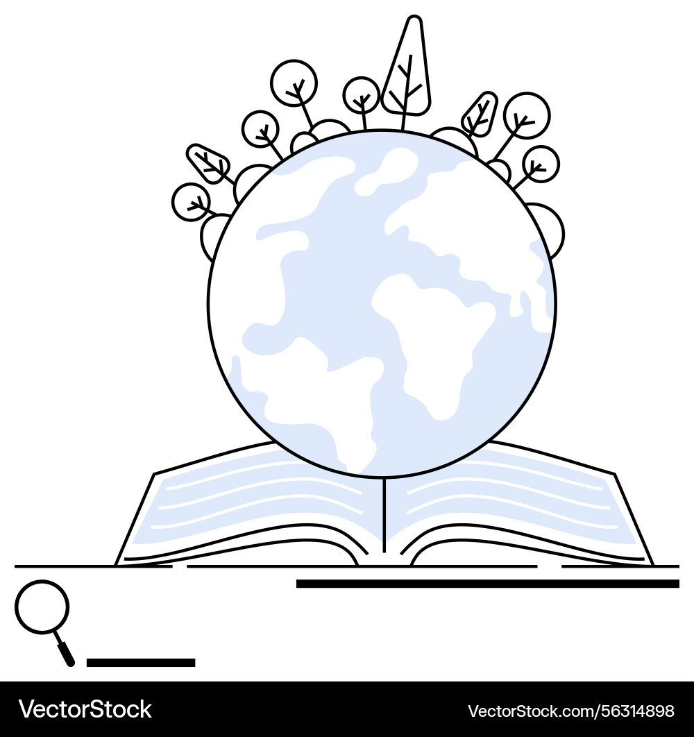 Knowledge & Nature Globe Royalty Free Vector Image