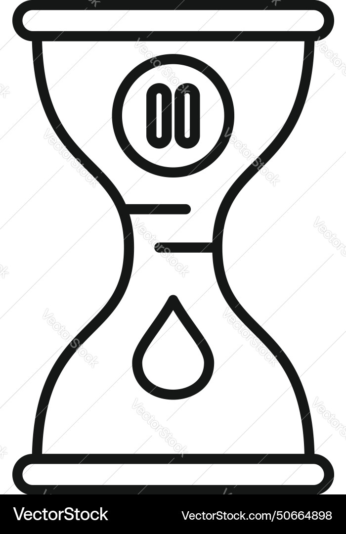 Menopause Hourglass Icon Outline Wife Royalty Free Vector