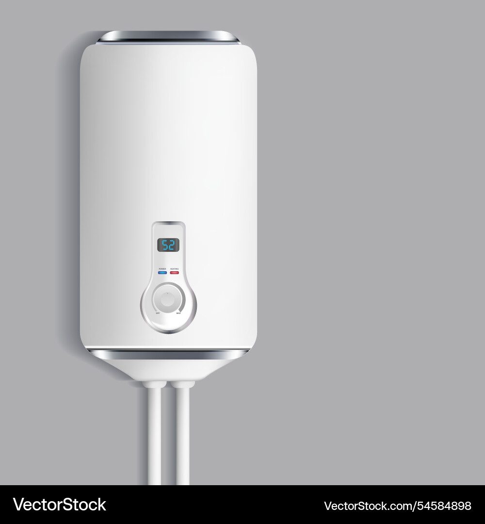 Realistic detailed 3d white boiler electronic Vector Image