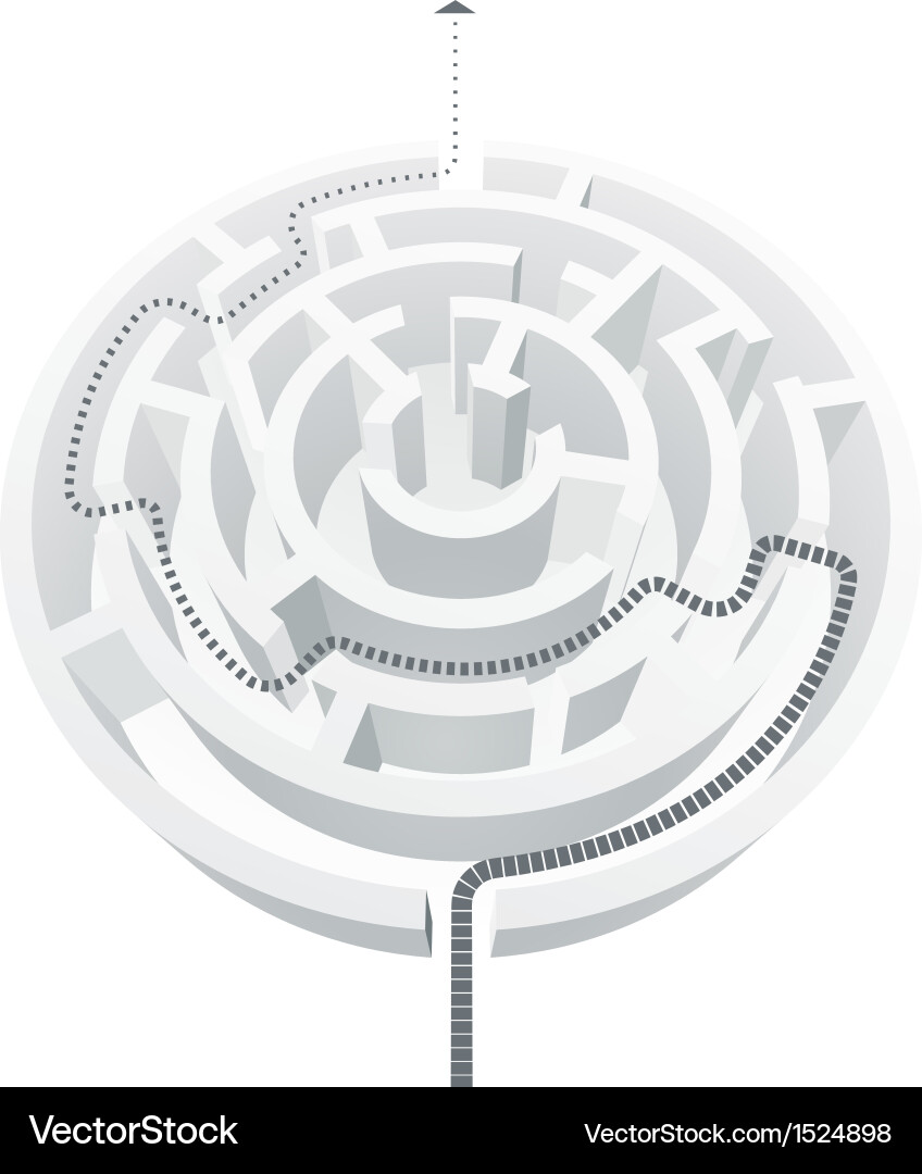 Simple white maze Royalty Free Vector Image - VectorStock