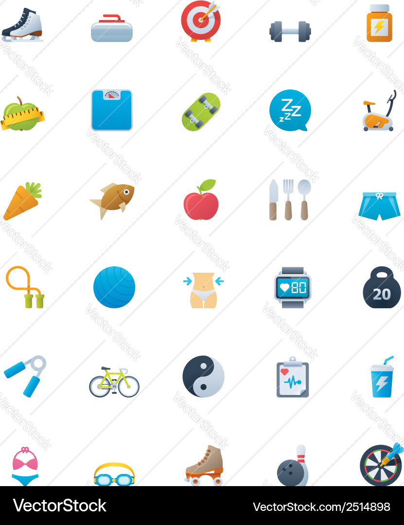 Sport icon set Royalty Free Vector Image - VectorStock