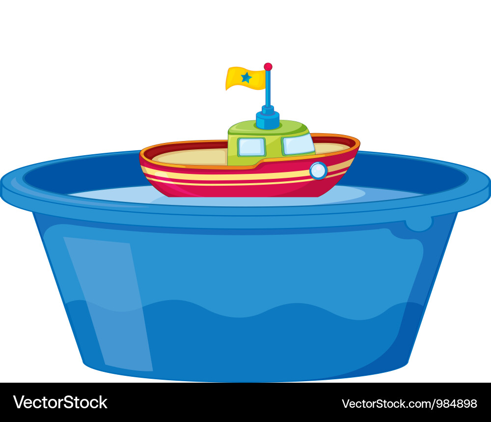 Toy boat Royalty Free Vector Image - VectorStock