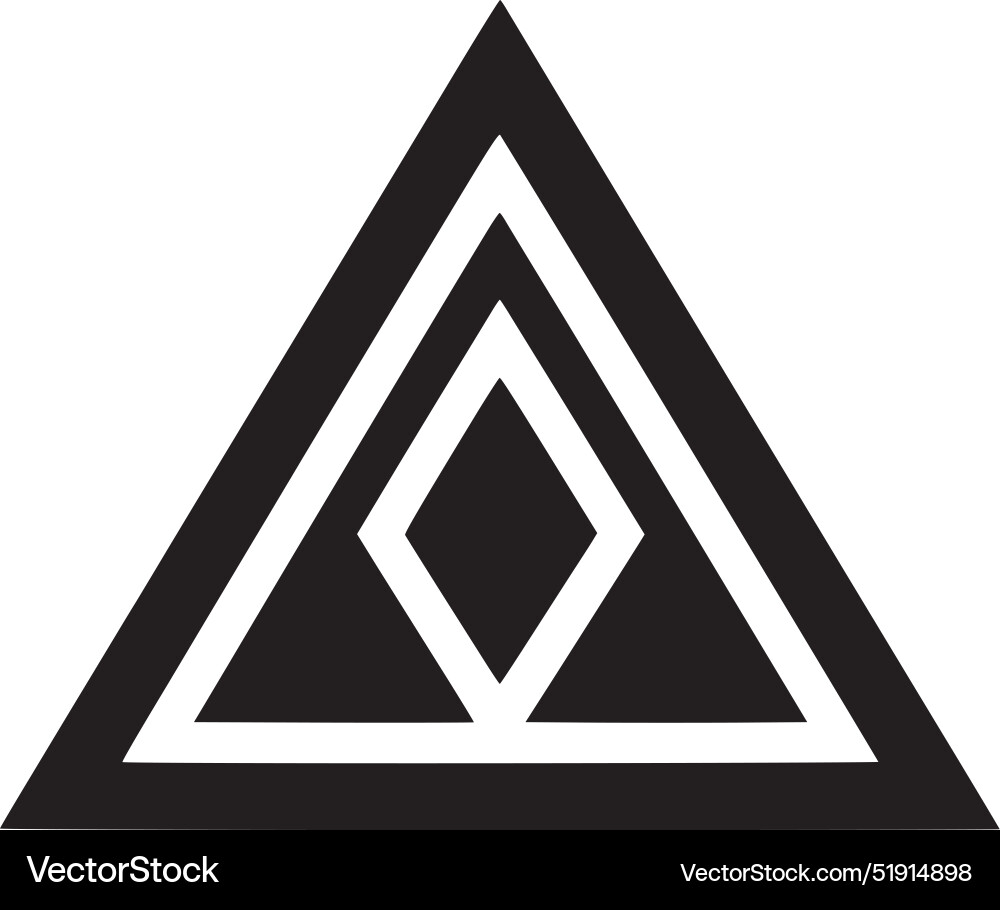 Triangle - minimalist and flat logo Royalty Free Vector