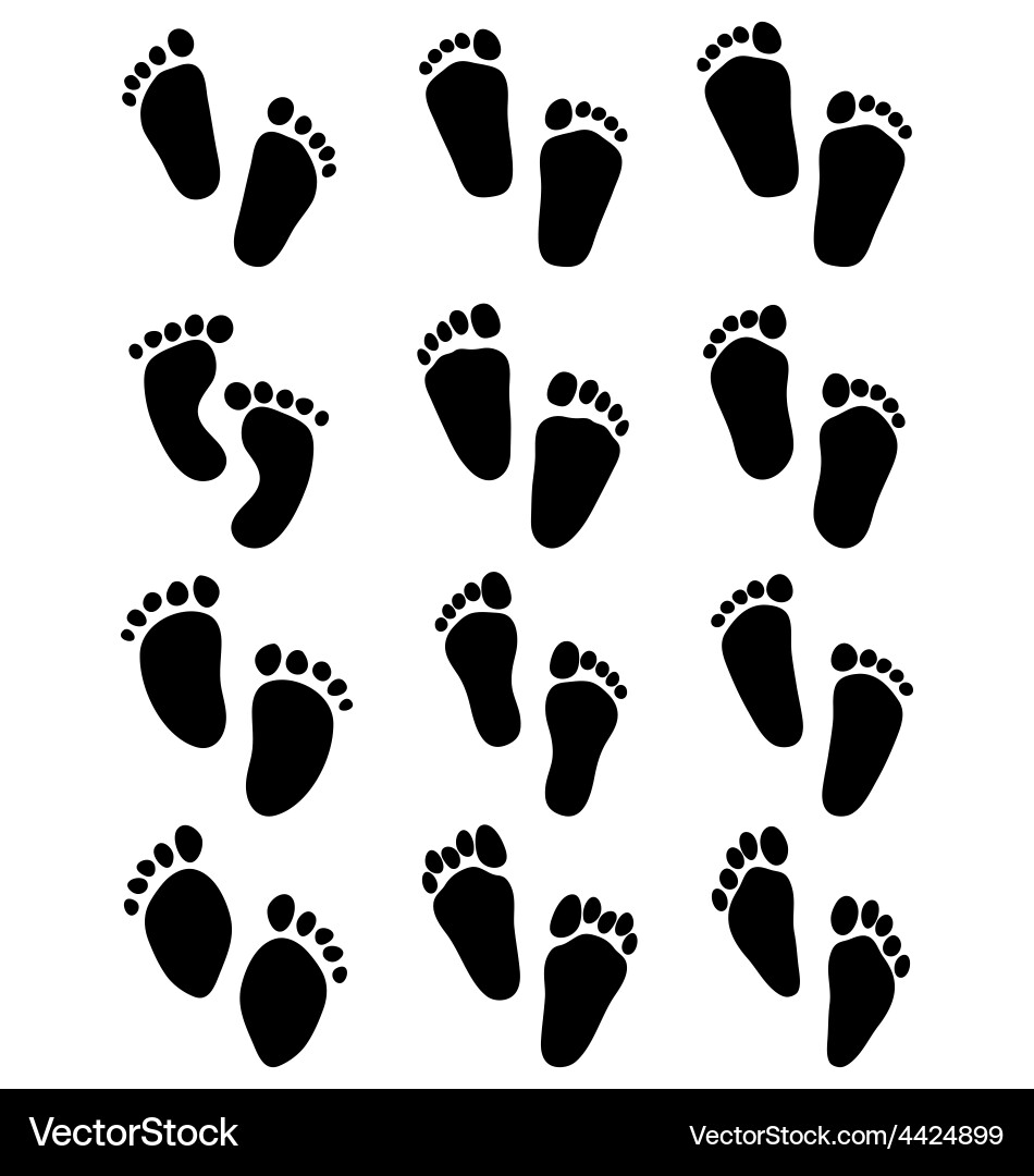 Baby feet Royalty Free Vector Image - VectorStock