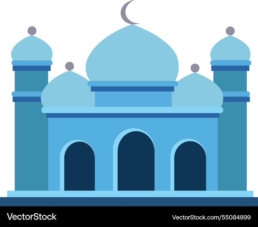 Beautiful mosque design Royalty Free Vector Image