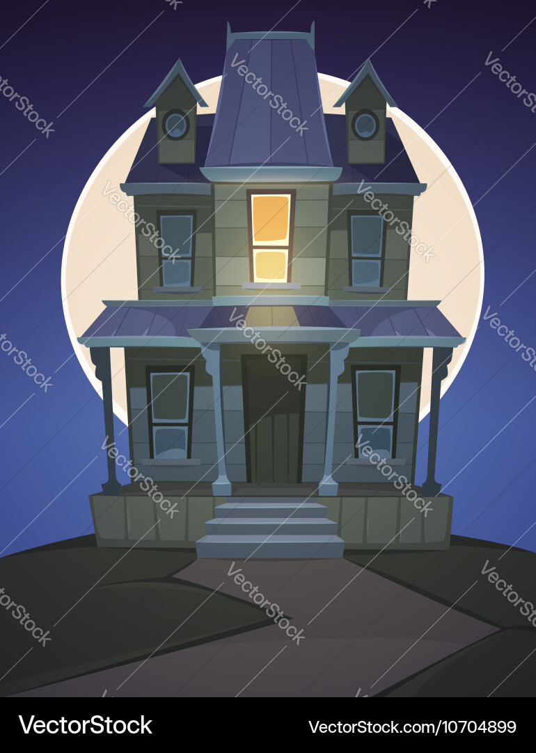 Cartoon haunted house Royalty Free Vector Image