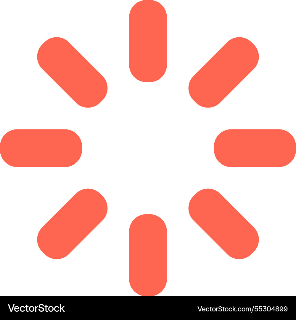 Circular buffering symbol featuring eight rounded Vector Image