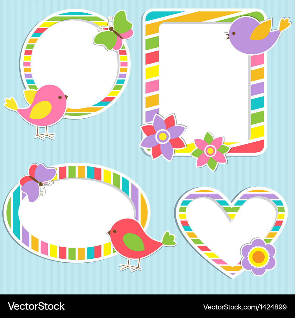Cute frames Royalty Free Vector Image - VectorStock