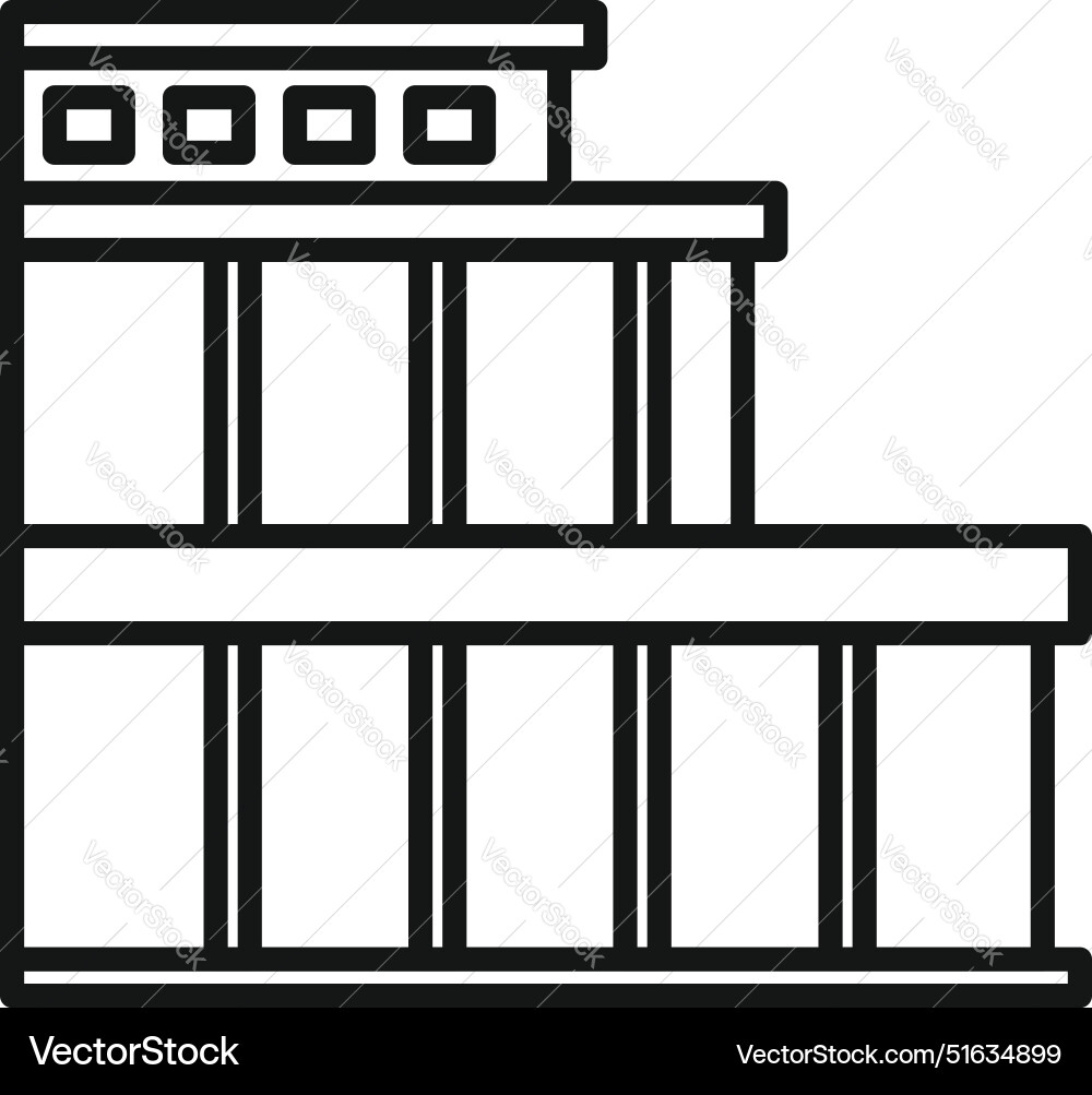 Modern building facade with large windows Vector Image