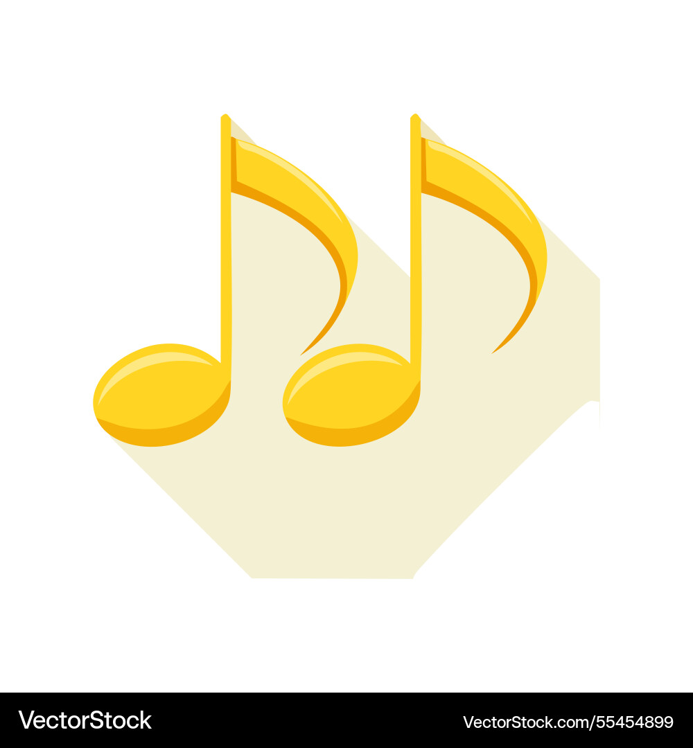 Two musical notes Royalty Free Vector Image - VectorStock