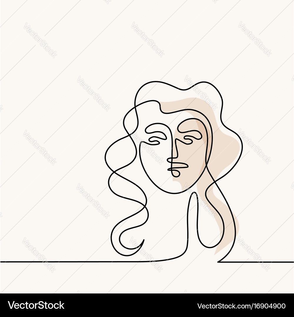 Abstract Woman Line Art Royalty Free Vector Image