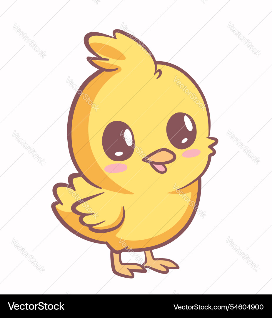 Baby chicken cartoon Royalty Free Vector Image