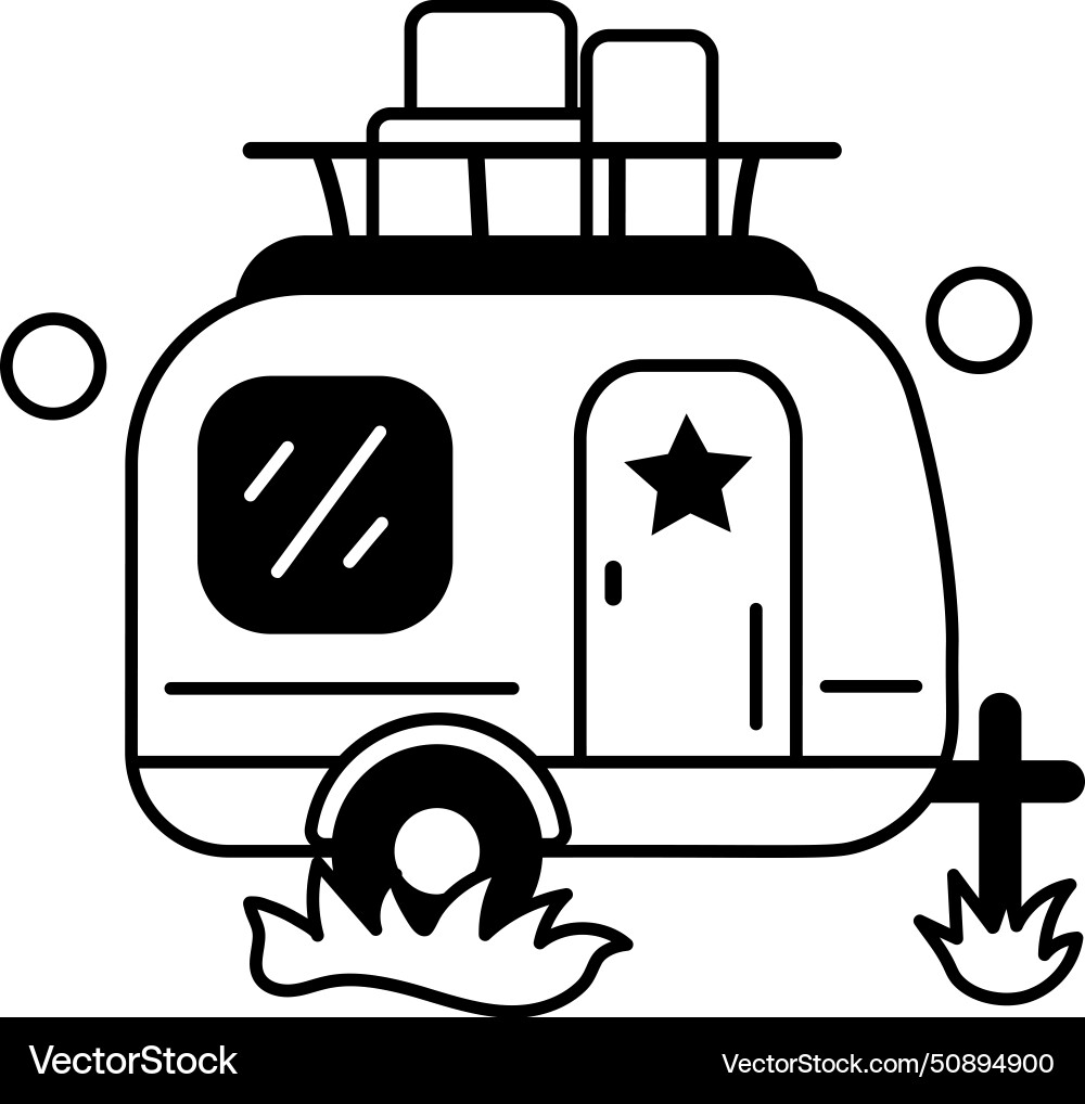 Caravan Royalty Free Vector Image - VectorStock