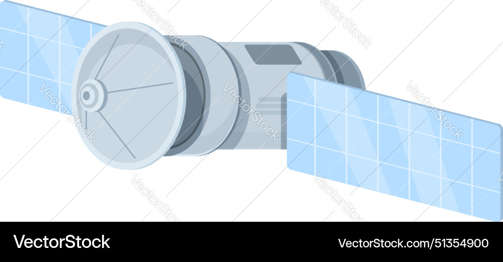 Cartoon satellite on white background Royalty Free Vector