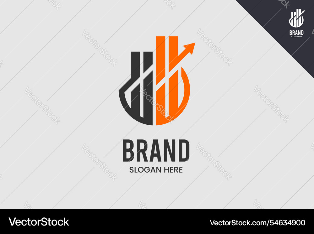 Chart logo perfect for business related Royalty Free Vector