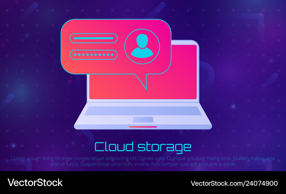 Cloud file storage Royalty Free Vector Image - VectorStock
