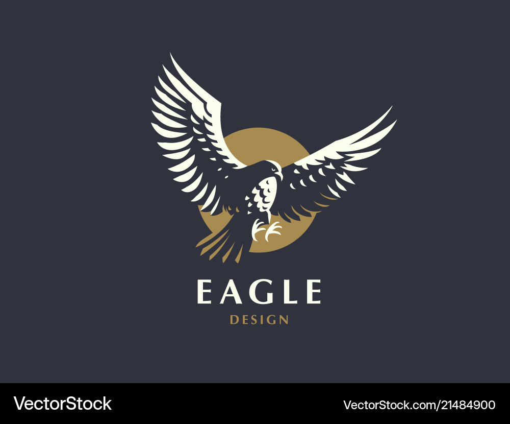 Flying eagle Royalty Free Vector Image - VectorStock
