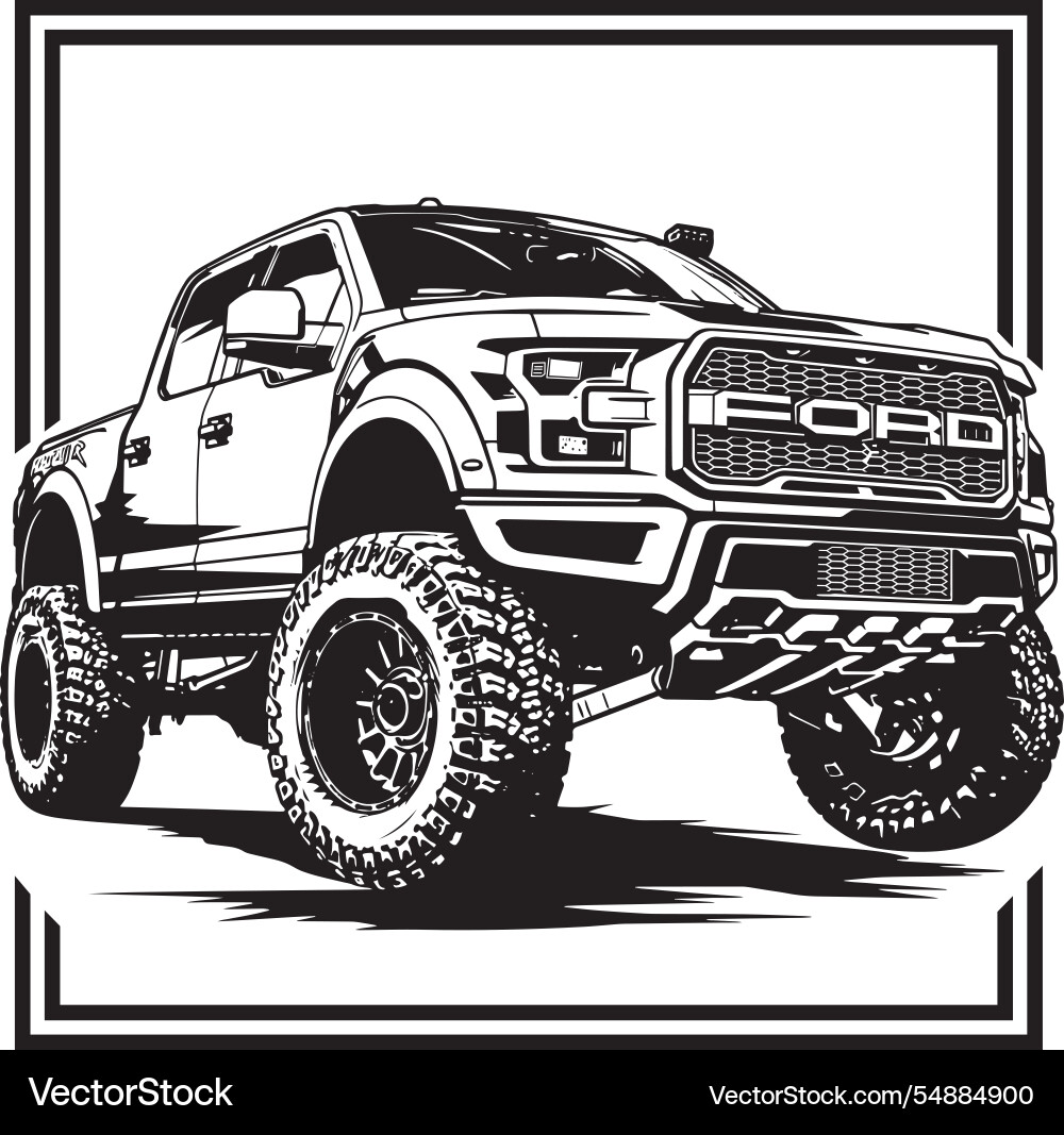 Ford raptor Royalty Free Vector Image - VectorStock