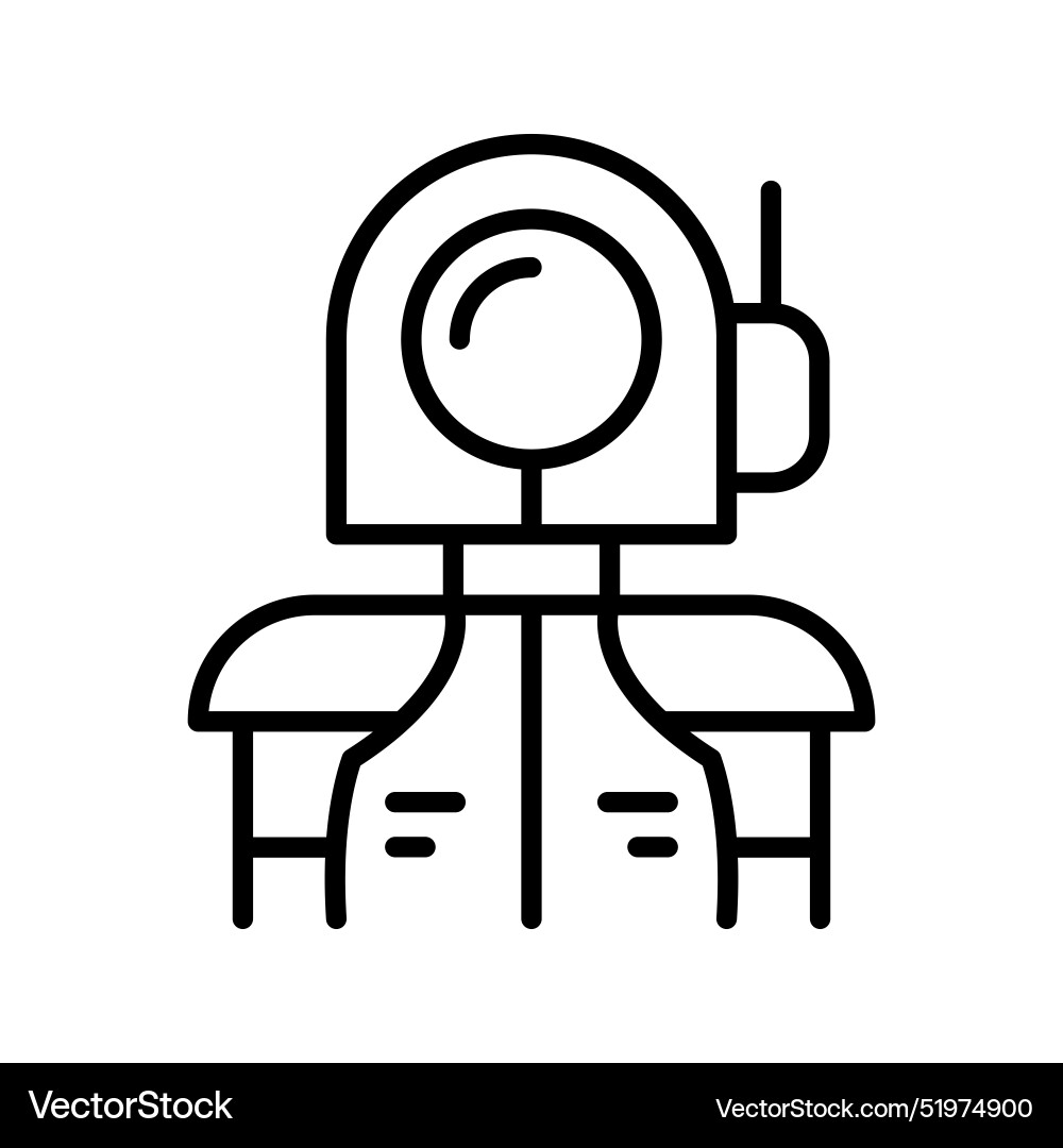 Robot icon in thin line style graphic design Vector Image