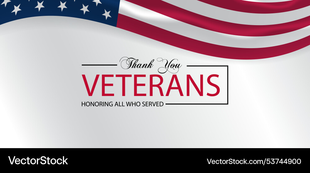 Saluting our heroes a veterans day celebration Vector Image