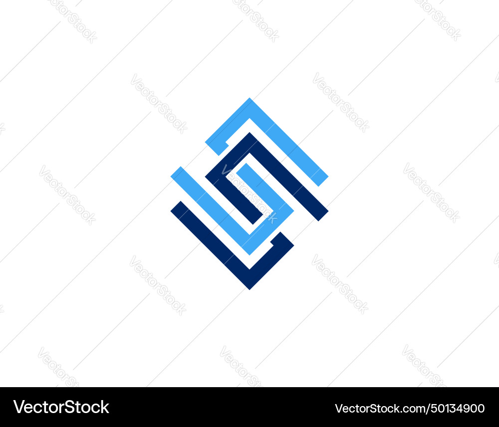 Simple modern initial letter ss logo design Vector Image Simple modern initial letter ss logo design Vector Image