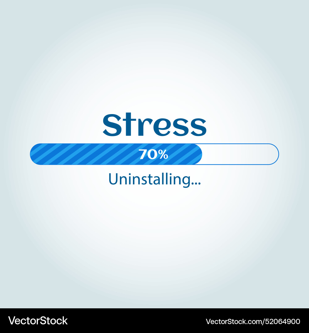 Stress uninstalling graphic Royalty Free Vector Image
