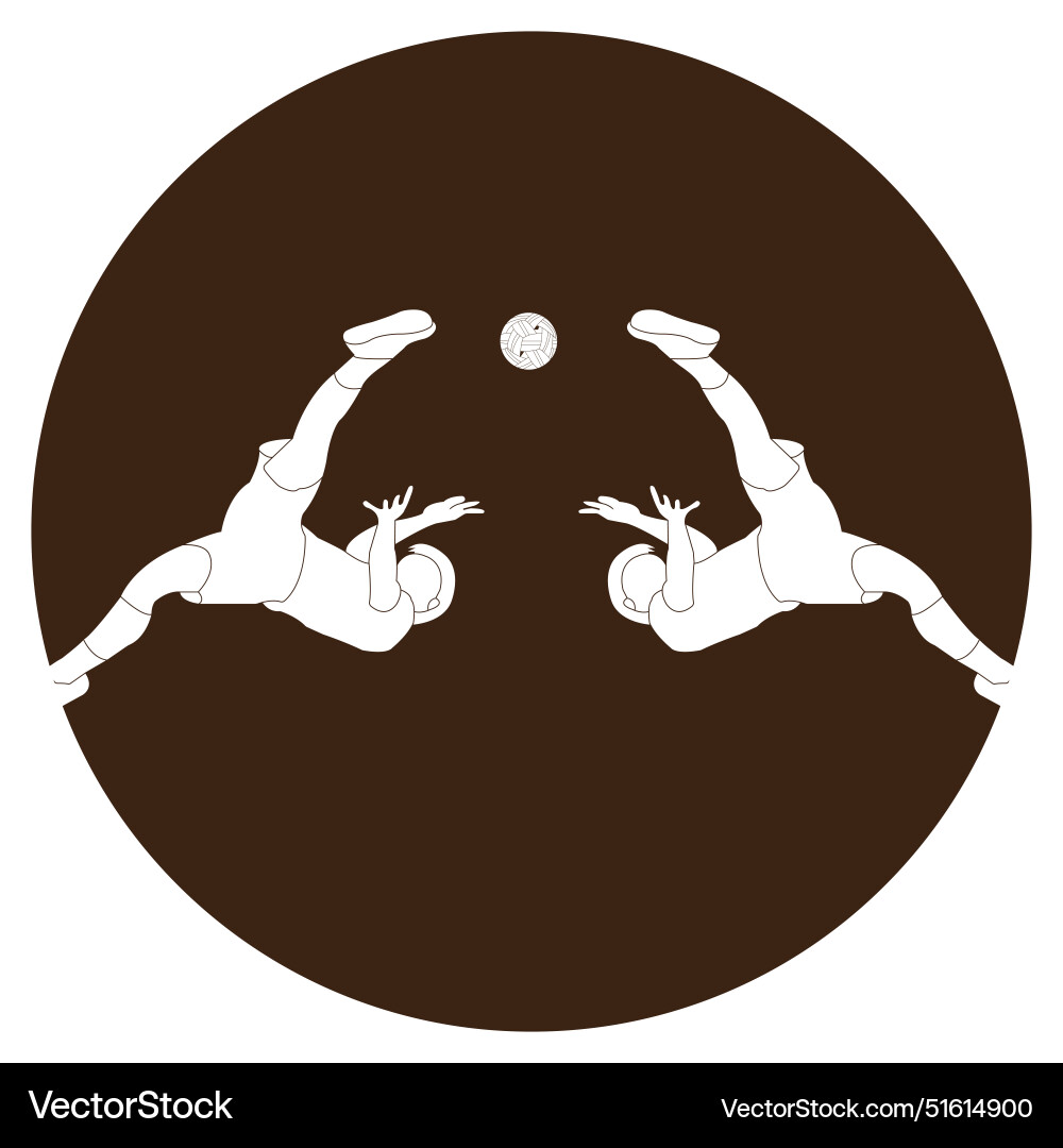 Takraw player logo design Royalty Free Vector Image