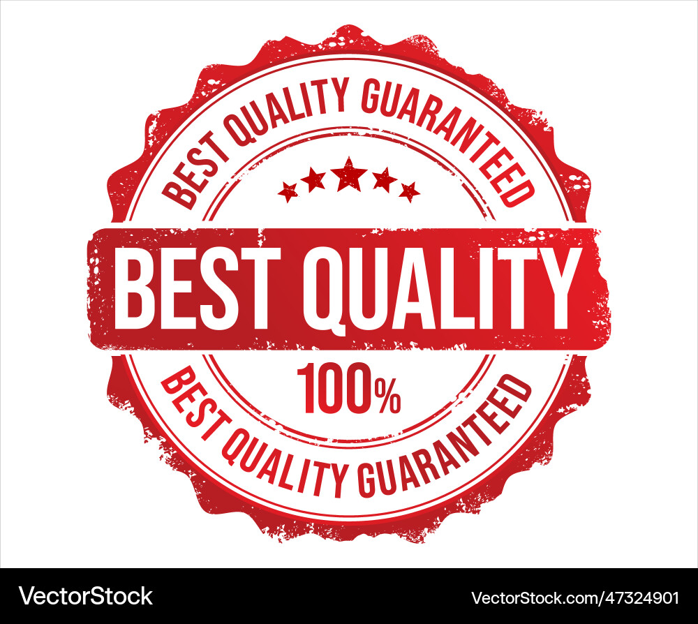 Best quality guarantee red seal isolated Vector Image