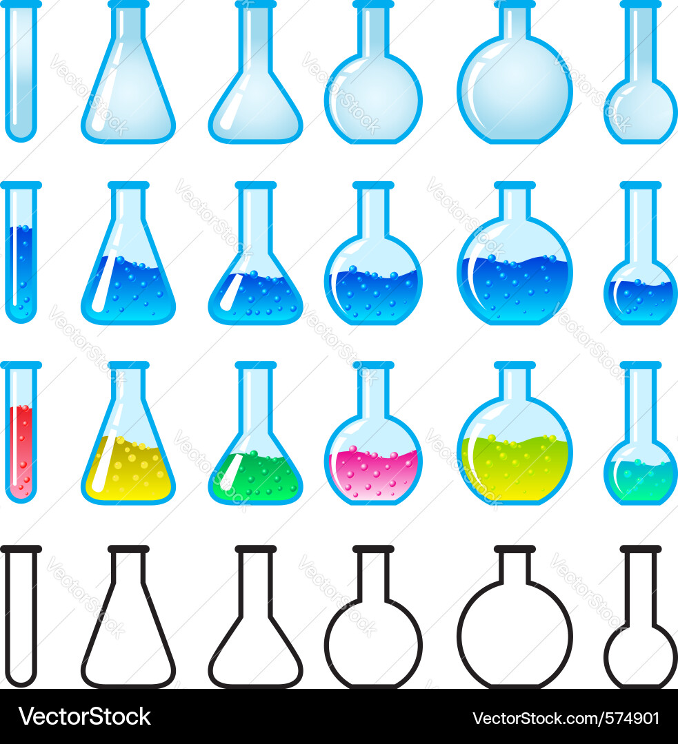 Chemical science equipment Royalty Free Vector Image