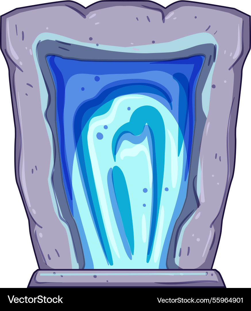 Dimension magic door portal cartoon Royalty Free Vector