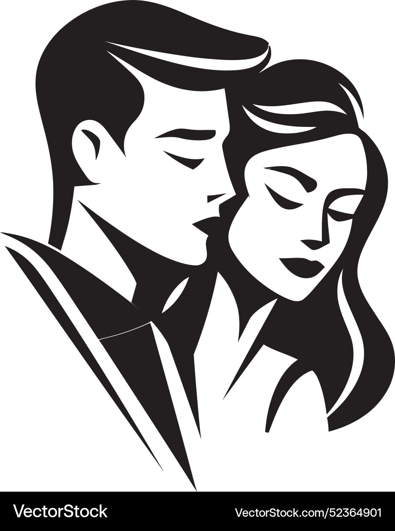 Embracing togetherness couple artistryexpressive Vector Image