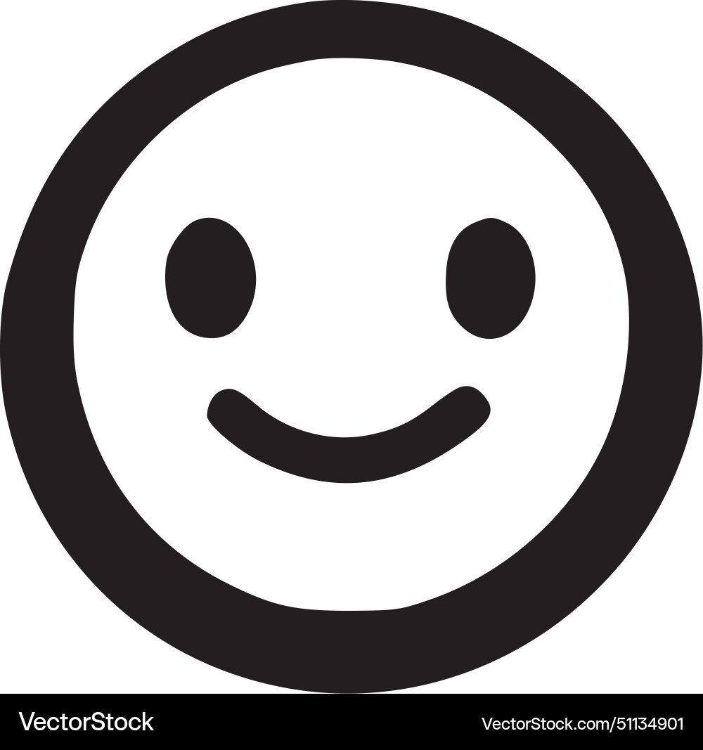 Emoji - black and white isolated icon Royalty Free Vector