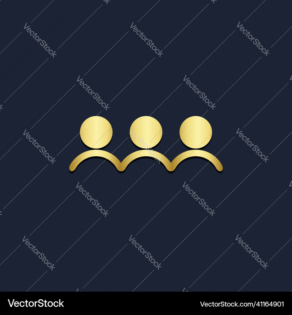 Group unity partner gold logo Royalty Free Vector Image