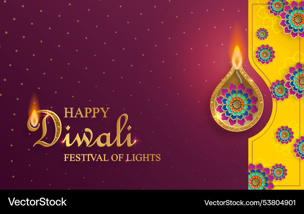 Happy diwali Royalty Free Vector Image - VectorStock