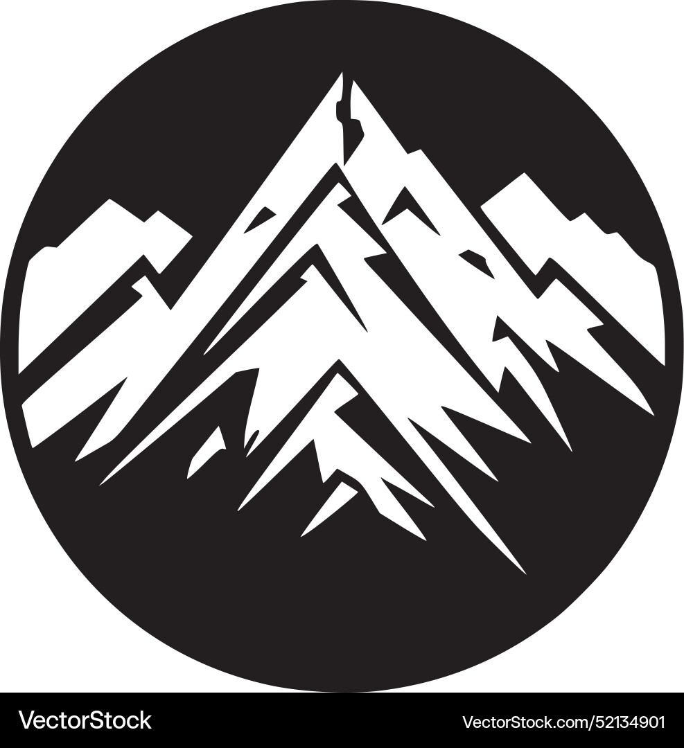 Mountain range - high quality logo ideal Vector Image