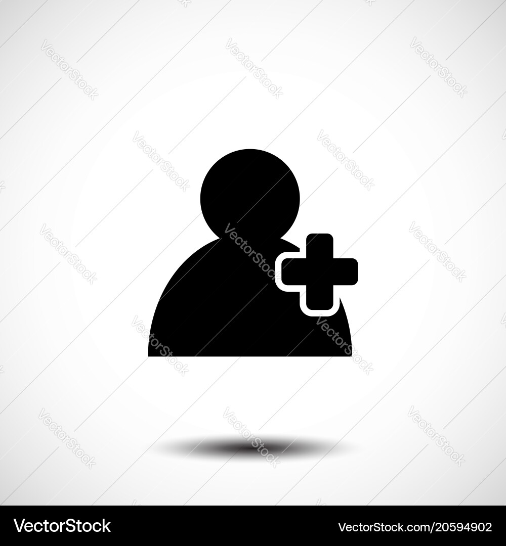 Add user sign icon friend symbol for website Vector Image