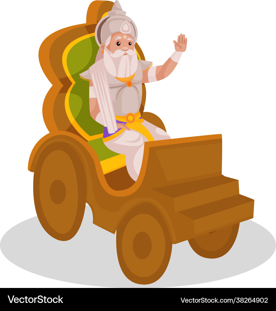 Bhishma pitamaha cartoon character Royalty Free Vector Image