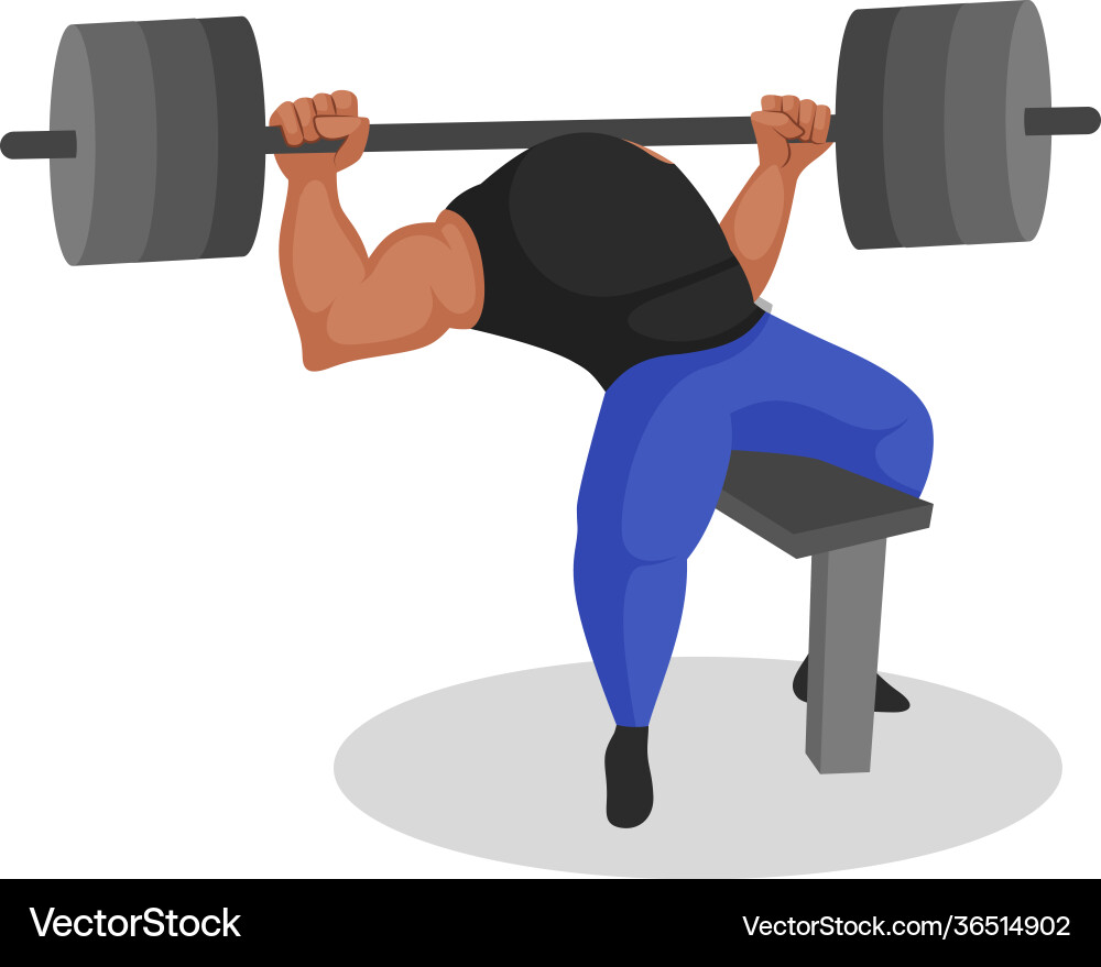 Bodybuilder cartoon character Royalty Free Vector Image
