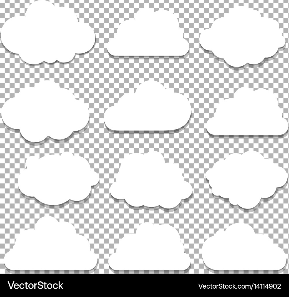 Clouds big set Royalty Free Vector Image - VectorStock