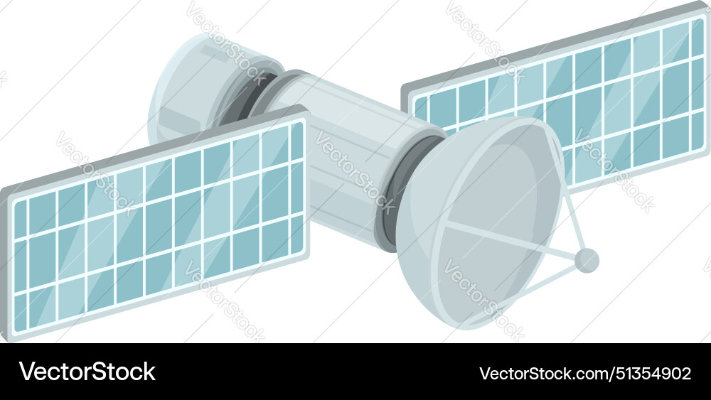 Detailed isometric of a satellite Royalty Free Vector Image