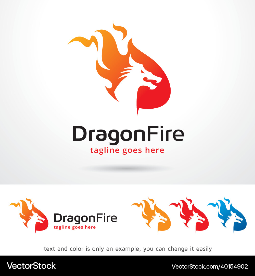 Dragon logo template Royalty Free Vector Image