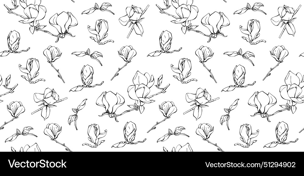 Floral endless background Royalty Free Vector Image